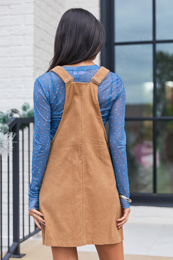 Chase Camel Corduroy Overall Dress FINAL SALE