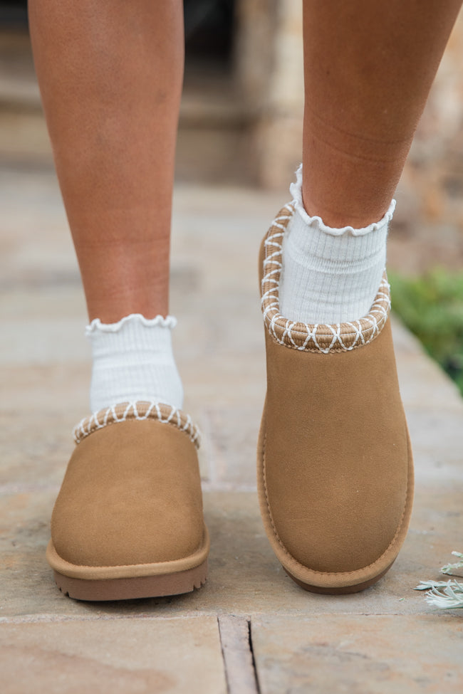 Sydney Chestnut Short Slip-On Bootie FINAL SALE – Pink Lily