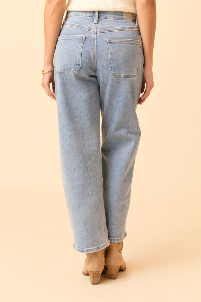 Camilla Medium Wash Seamed Barrel Jeans FINAL SALE