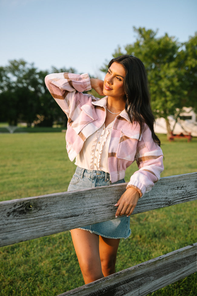 Finley Pink Plaid Jacket FINAL SALE