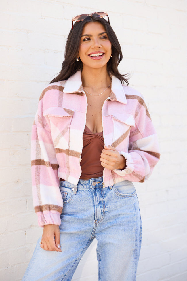 Finley Pink Plaid Jacket FINAL SALE