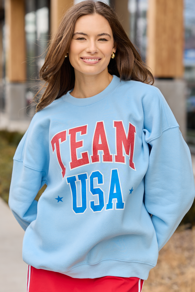Team USA Light Blue Graphic Sweatshirt SALE