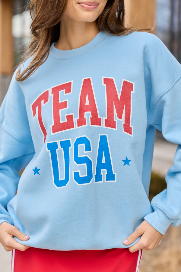 Team USA Light Blue Graphic Sweatshirt SALE