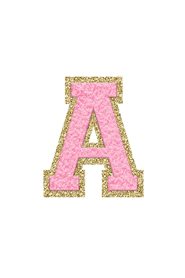 The Letter I In Pink Glitter